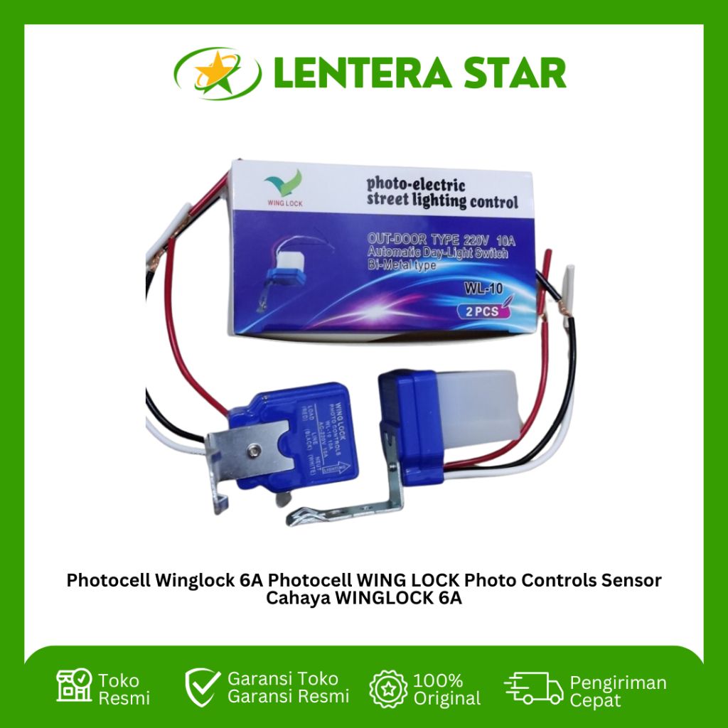 Jual Photocell Winglock 6A Photocell WING LOCK Photo Controls Sensor ...