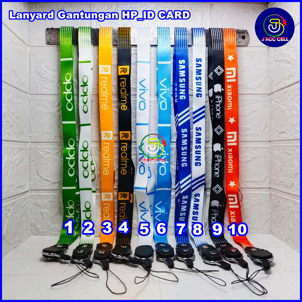 Jual LANYARD tali gantungan HP handphone kunci kartu ID Card name tag ...