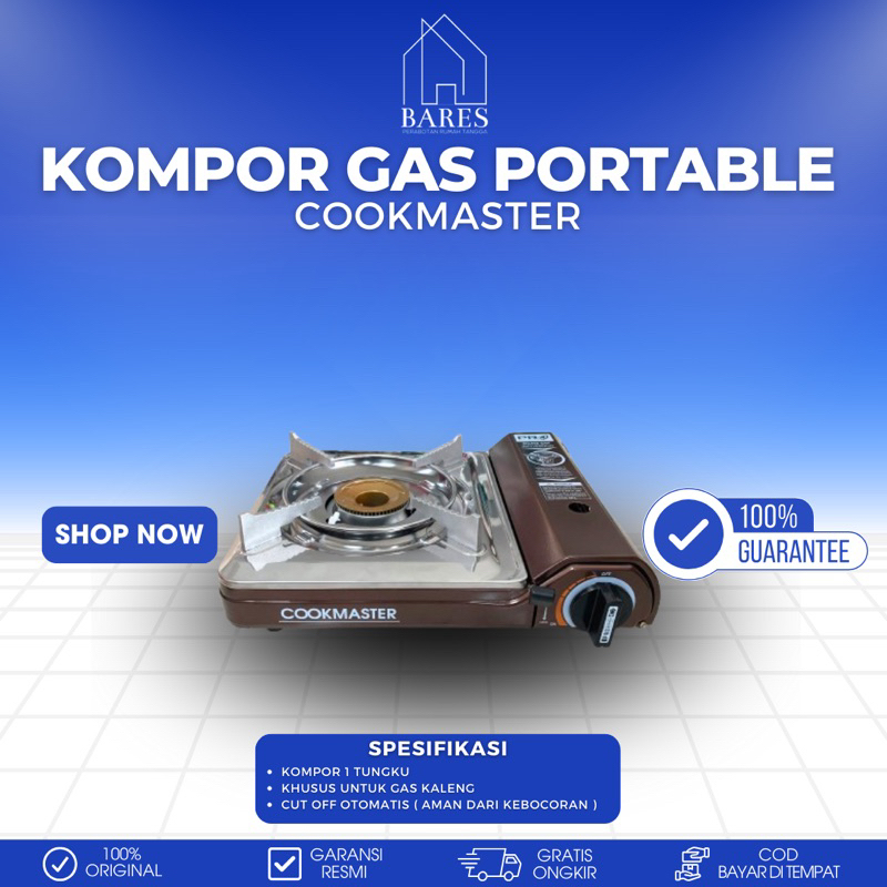 Jual COOKMASTER Kompor Gas Portable 1 Tungku Kompor Gas Kaleng ...