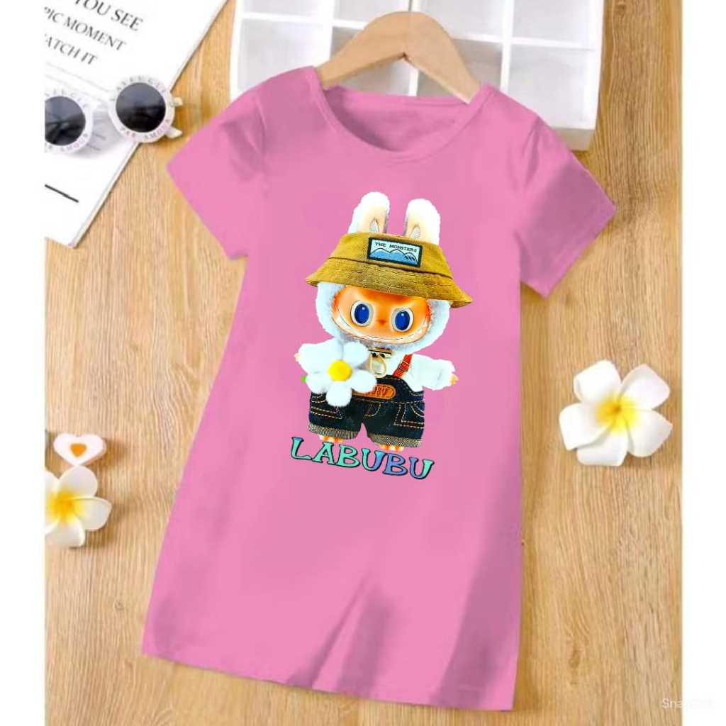 Jual Daster anak perempuan usia 2-13 tahun motif Labubu Garden DTF ...