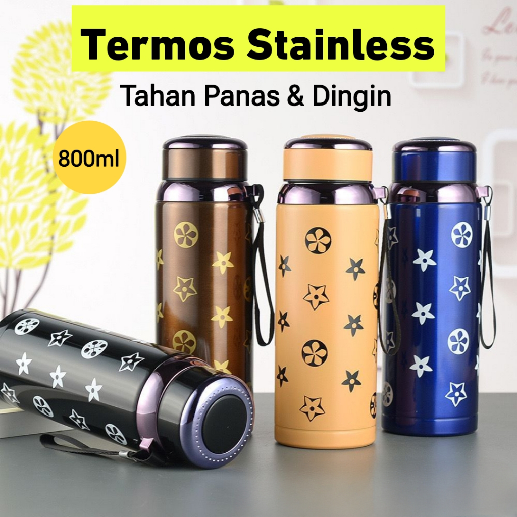 Jual BOTOL TERMOS STAINLESS PREMIUM TAHAN PANAS DINGIN 800ML/ TUMBLER ...
