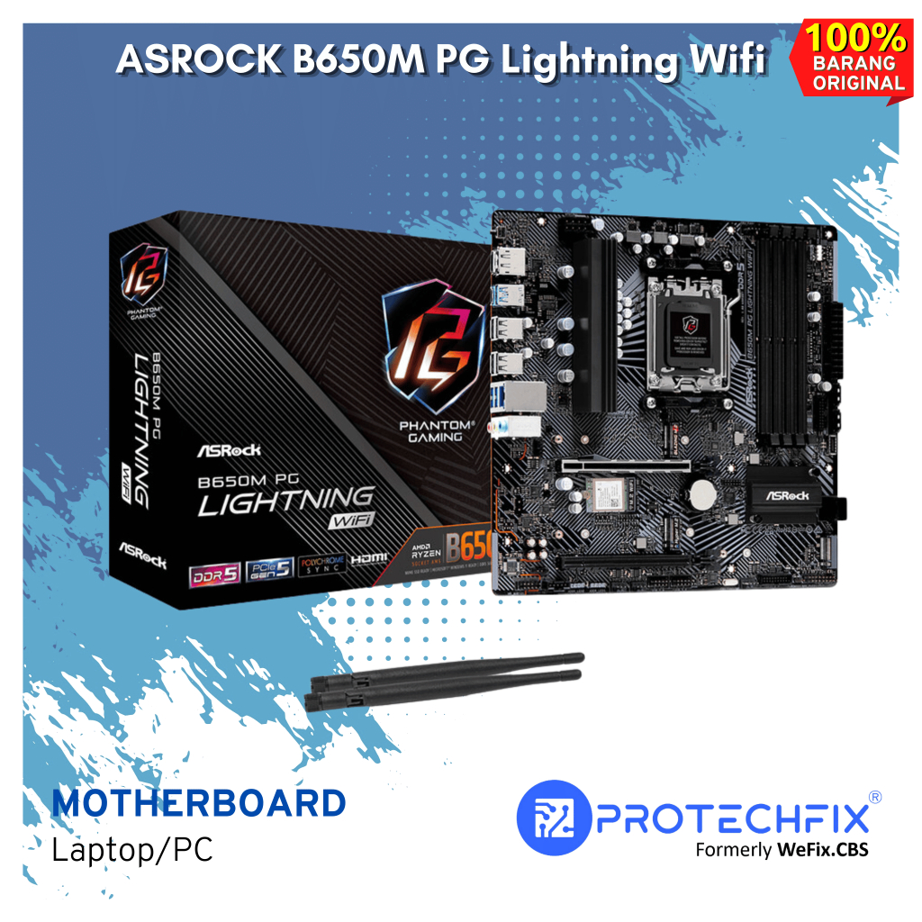 Jual Motherboard ASRock B650M PG Lightning WiFi | Shopee Indonesia