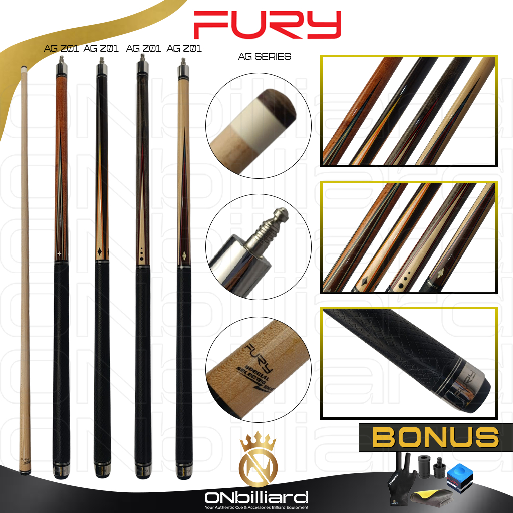 Jual Stick Billiard Fury AG Series AG-201 AG-202 AG-203 AG-204 Cue / Stik Billiar Fury AG ...