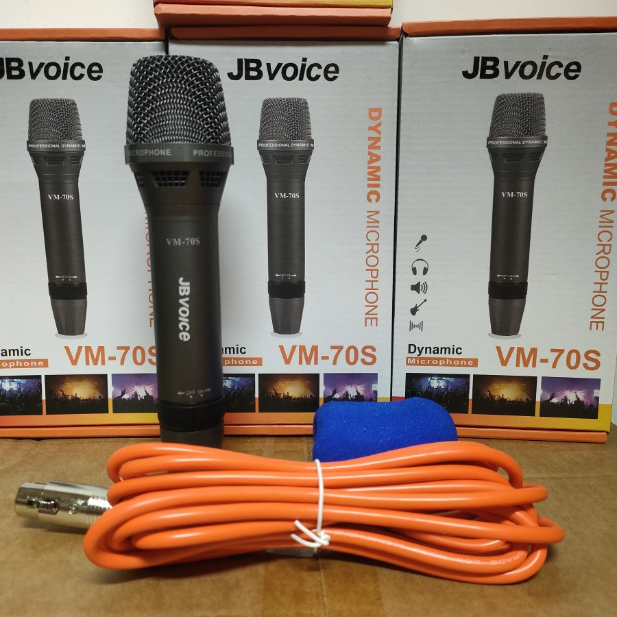 Jual Mic Kabel JBVOICE VM-70S Dynamic Microphone Suara Bagus | Shopee ...