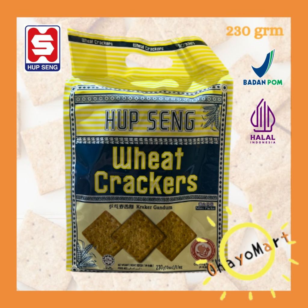 Jual Hup seng Wheat Crackers Sachet / Hupseng biskuit Kraker gandum 10s ...