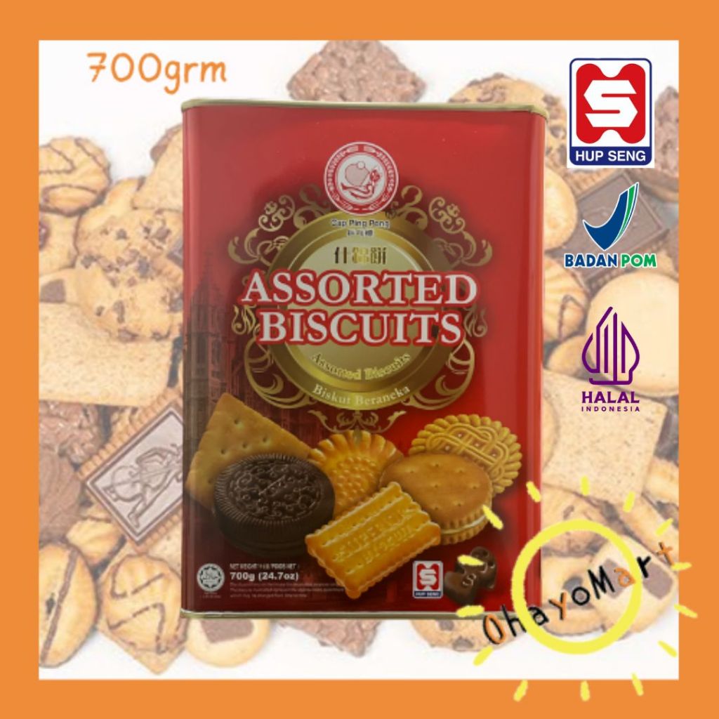 Jual Hup seng Assorted Biscuits kaleng / hupseng Biskuit Beraneka Rasa ...