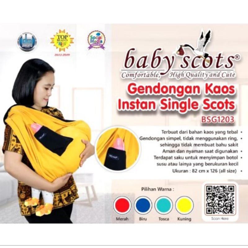 Jual GENDONGAN KAOS INSTAN SINGLE SCOTS ALL SIZE | Shopee Indonesia