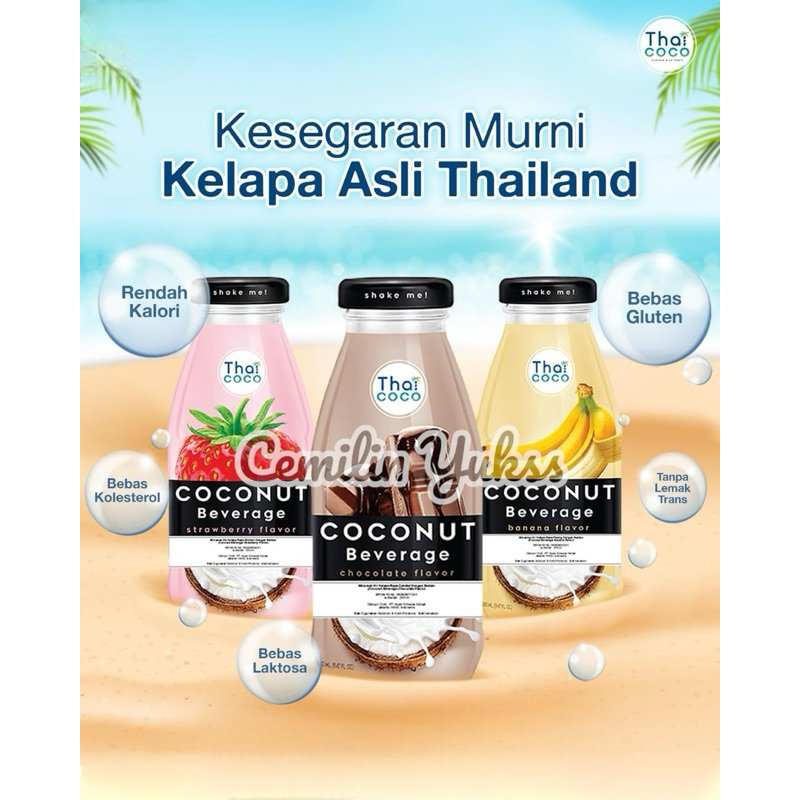 Jual Thai Coco Coconut Beverage Chocolate Flavour 280ml Minuman Air ...