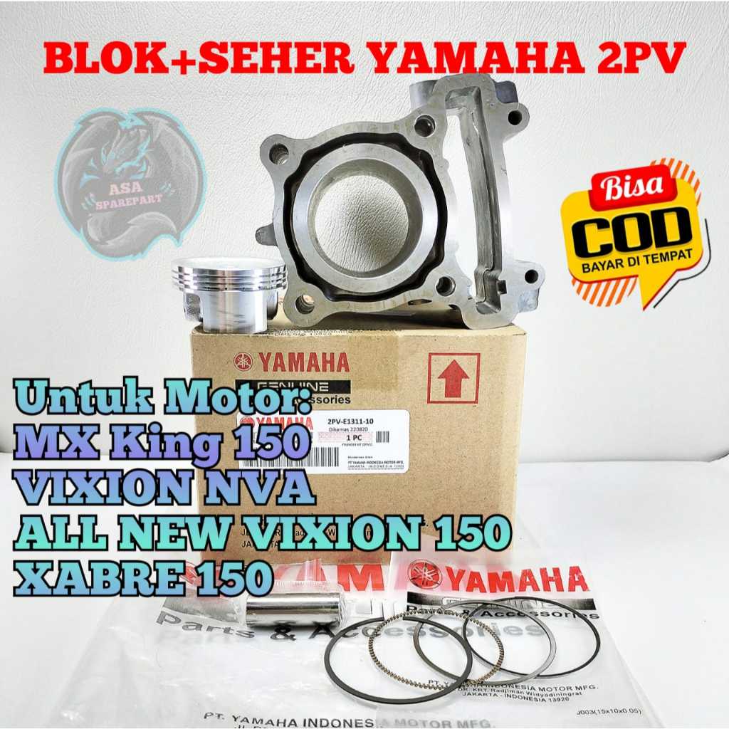 Jual BLOK + SEHER Set 2Pv Motor Yamaha MX King 150 , Vixion NVA ( New Vixion Advance) , All New ...