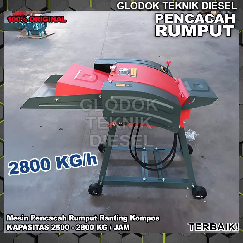 Jual Mesin Pencacah Rumput 2800 KG/h Cacah Rumput Ranting Kompos Chaff ...