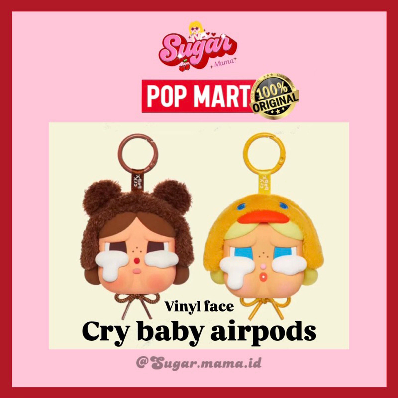 Jual 5% ORI cry baby CRYING AGAIN plush vinyl face airpods - sad club ...