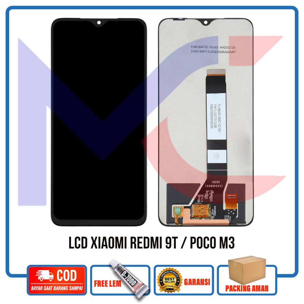Jual LCD XIAOMI REDMI 9T/POCO M3 ORIGINAL FULL SET TOUCHSCREEN ORI HD ...