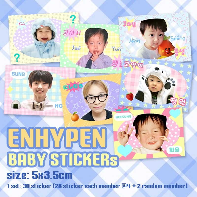 Jual ENHYPEN Baby Stickers KPOP Mail Thumbnail Stiker Lucu Engene | Shopee Indonesia