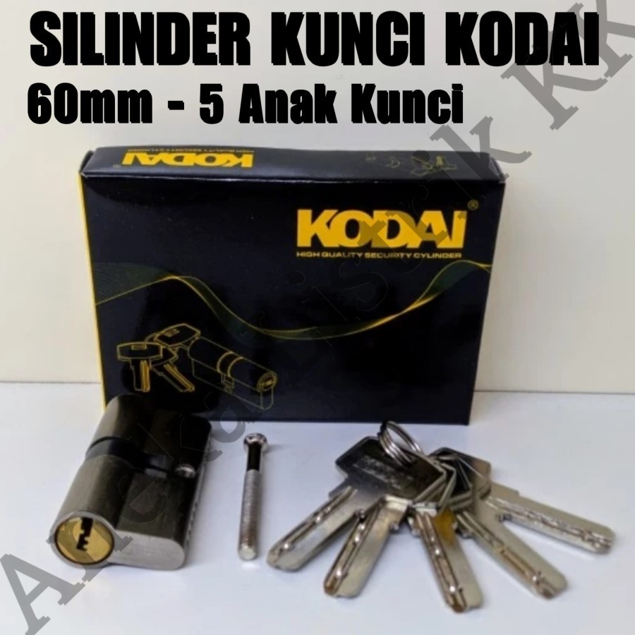 Jual KODAI SILINDER PINTU KUNINGAN PUTAR CK 02 CYLINDER MATA ANAK KUNCI CK02 60MM 5 anak kunci ...