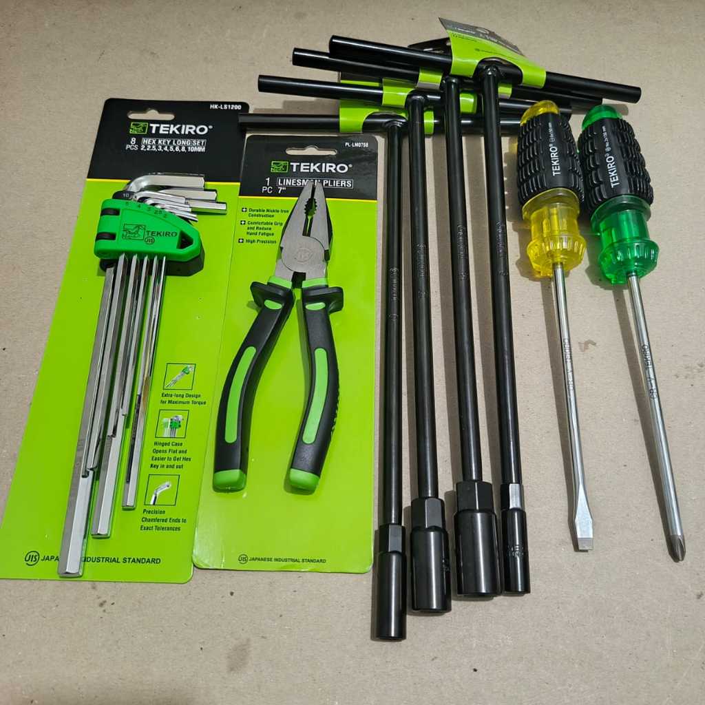Jual Tekiro Paket Lengkap 1 Set Kunci T 4pcs 8-10-12-14 mm + Kunci L ...
