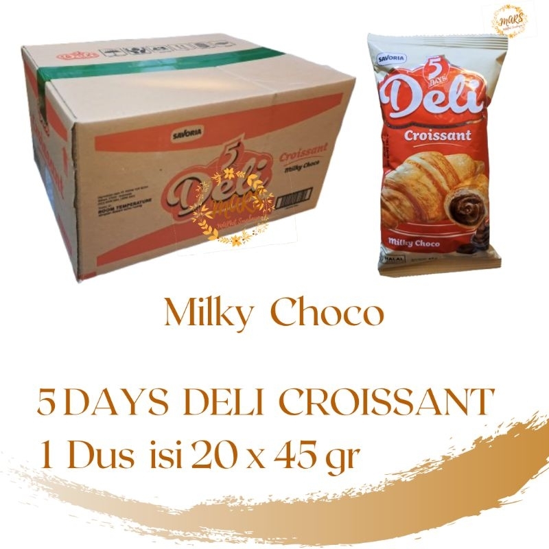 Jual 5 Days Deli Croissant 1 dus isi 20 x 45 gr | Shopee Indonesia