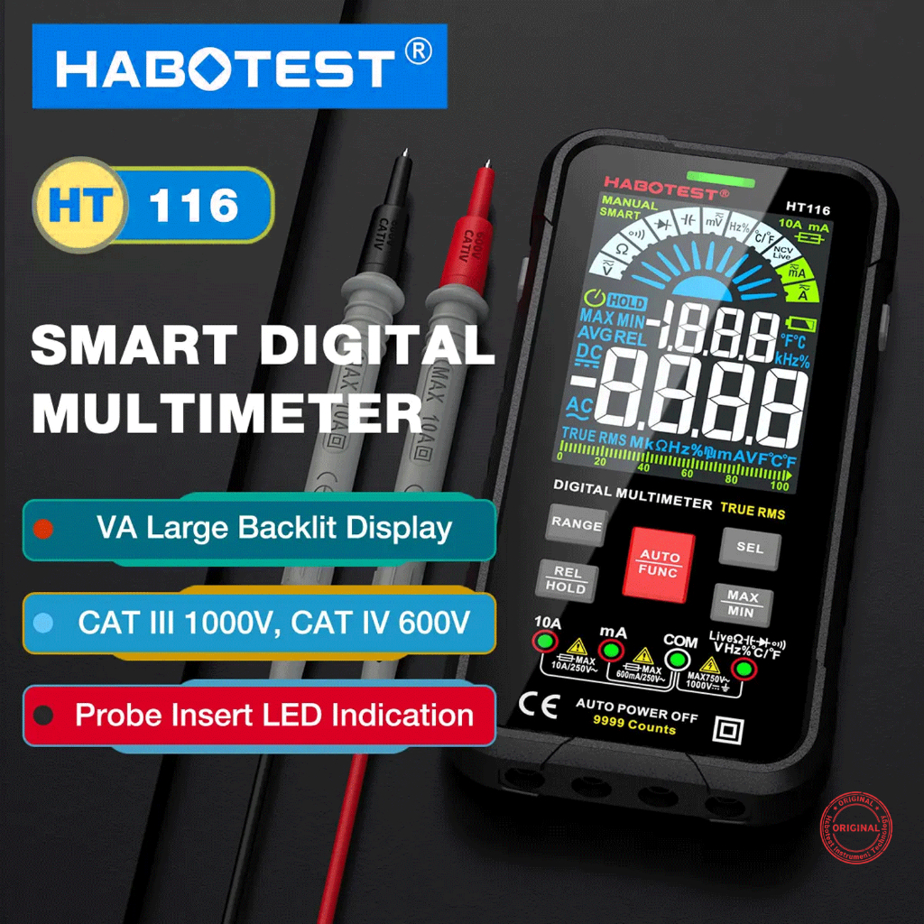 Jual [SPECIAL PRICE] HABOTEST HT116 Multimeter Digital 1000V AC DC ...