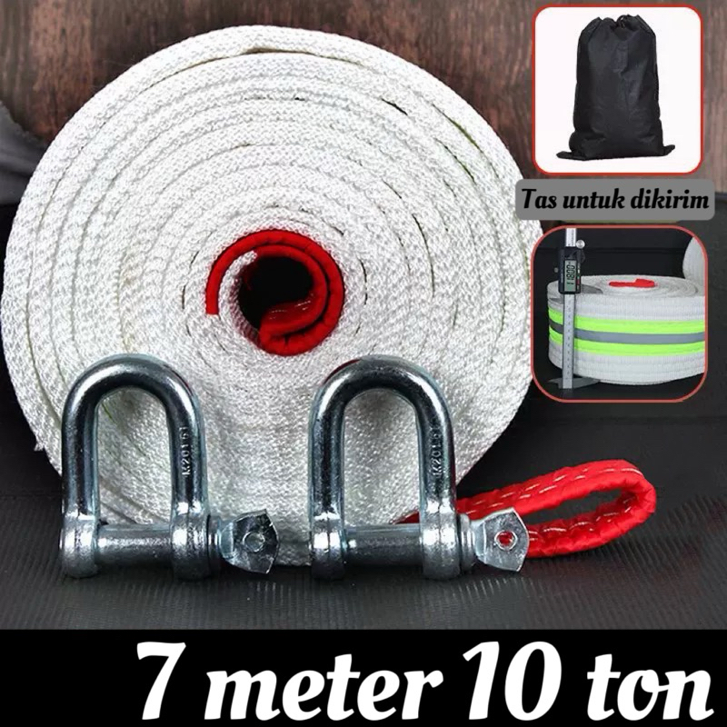 Jual Tali Derek Mobil 10 Ton / 7 Meter Car Rescue Traction Rope ...