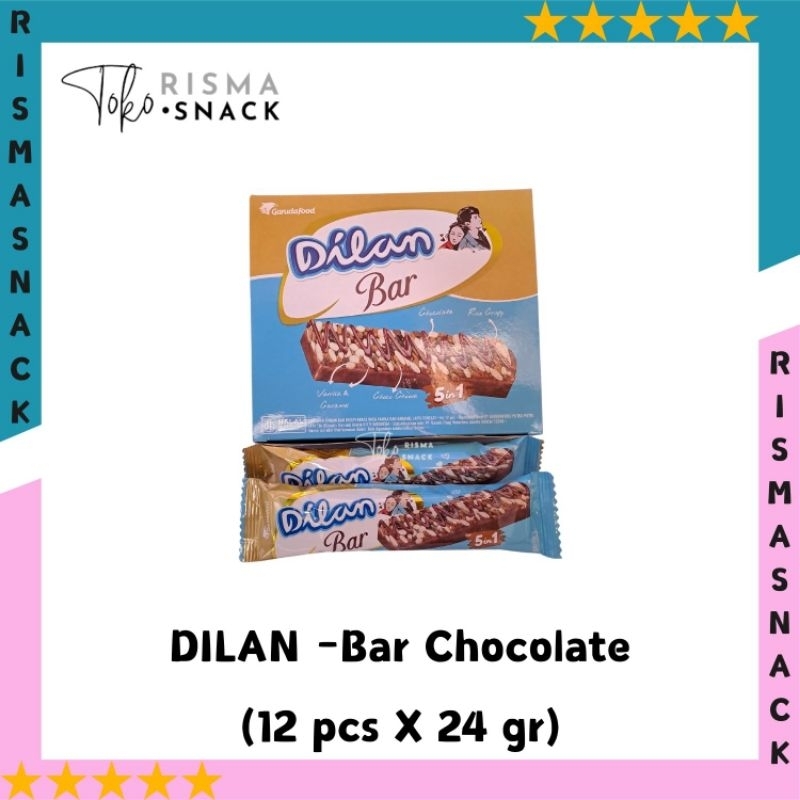 Jual Dilan Bar Chocolate 5 in 1 Crunchy Caramel kemasan (12pcs x 24gr ...
