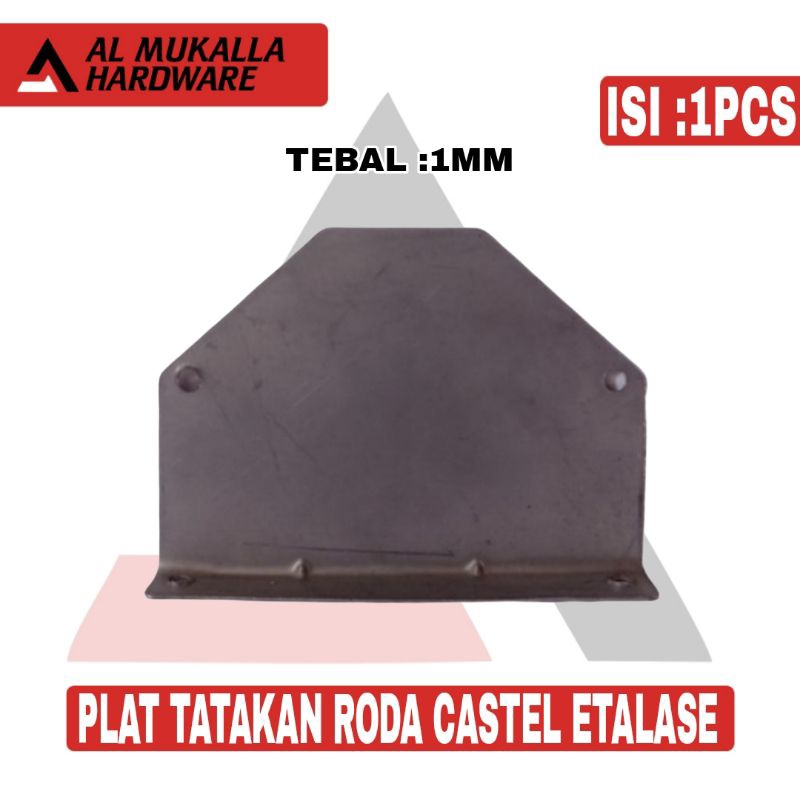 Jual ( 1 Pcs ) Plat Tatakan Roda Caster Etalase | Plat Besi Roda ...