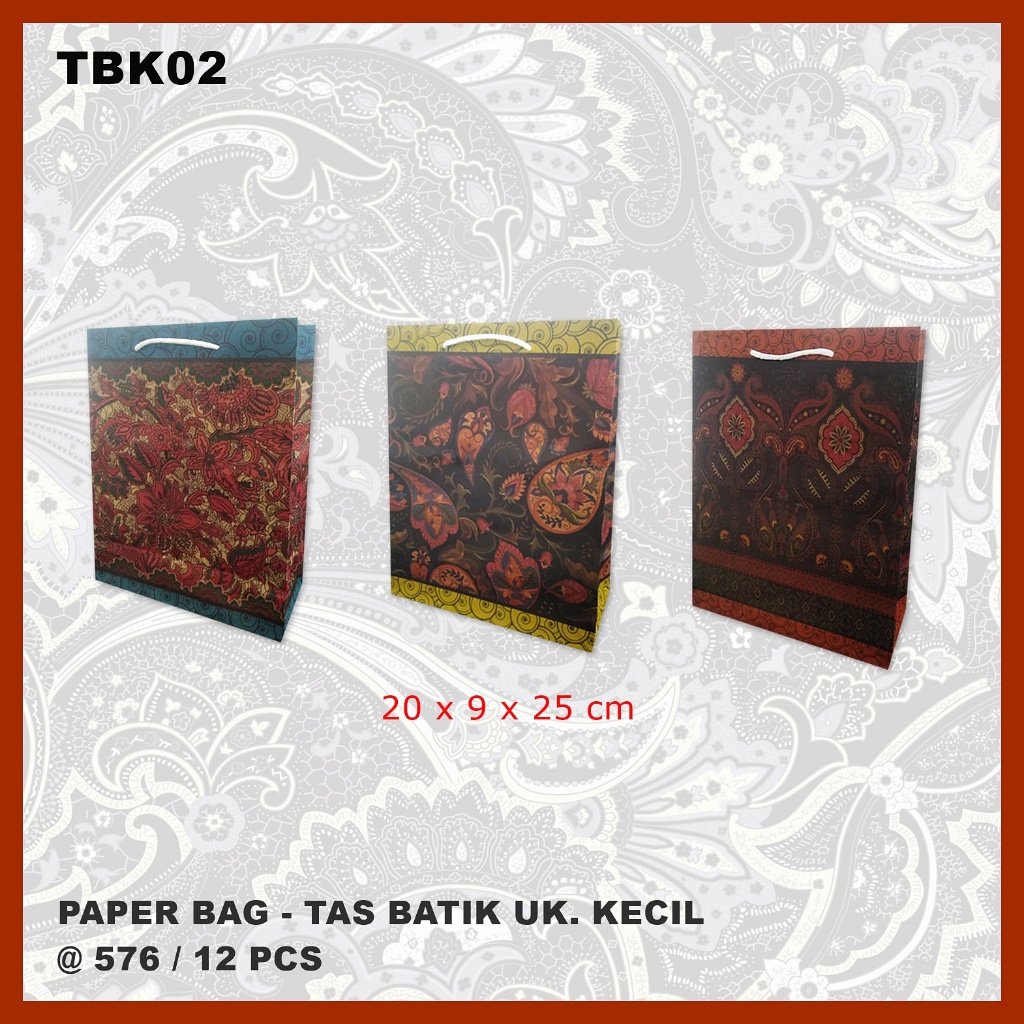 Jual Paper Bag Batik Berbagai Ukuran S M L Paper Bag 3D Motif Batik ...