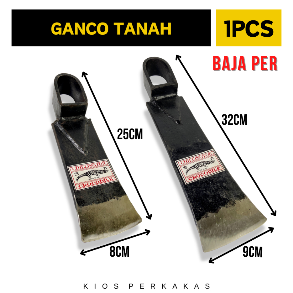 Jual Ganco Tanah Per/Pir Baja Asli Crocodile - Alat Cangkul Kecil/Mini ...