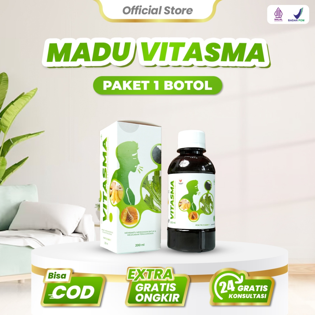 Jual VITASMA Madu Asma Herbal Atasi Masalah Asma TBC Paru Paru Sesak ...