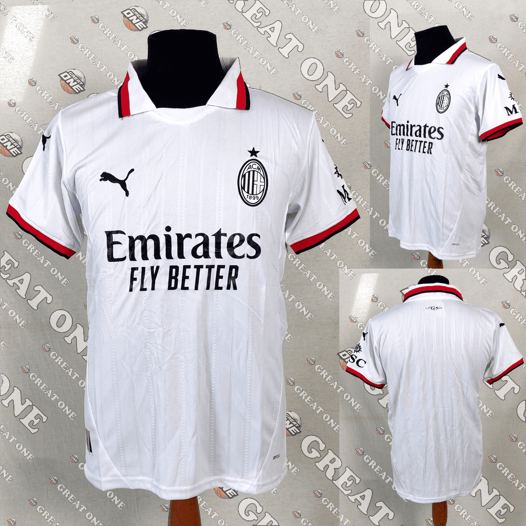 Jual JERSEY BOLA AC MILAN | ACM AWAY 2024/2025 FANS GO | Shopee Indonesia