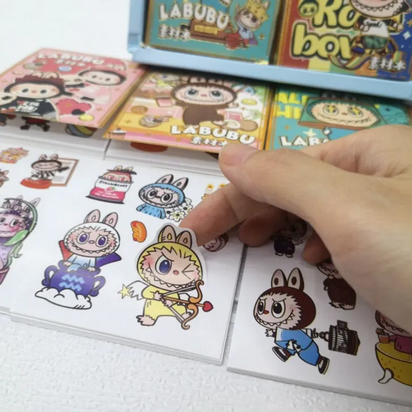Jual Stiker Labubu Sticker Cute 12 Lembar Sticker Cute POP MART Labubu ...