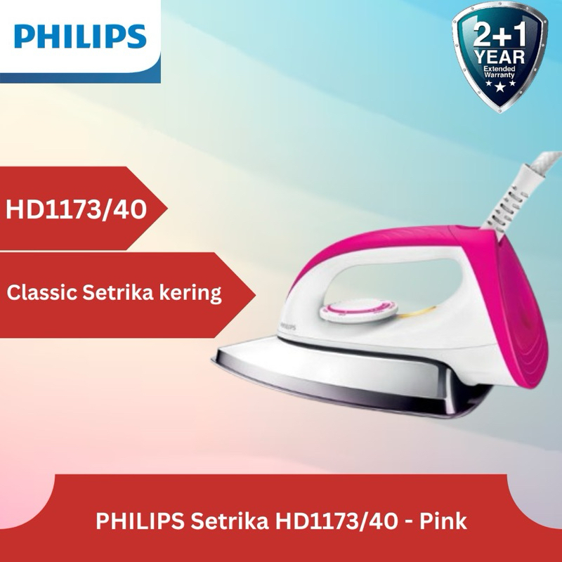 Jual Philips HD1173/40 Setrika Kering Classic - Anti-Baret | Shopee ...