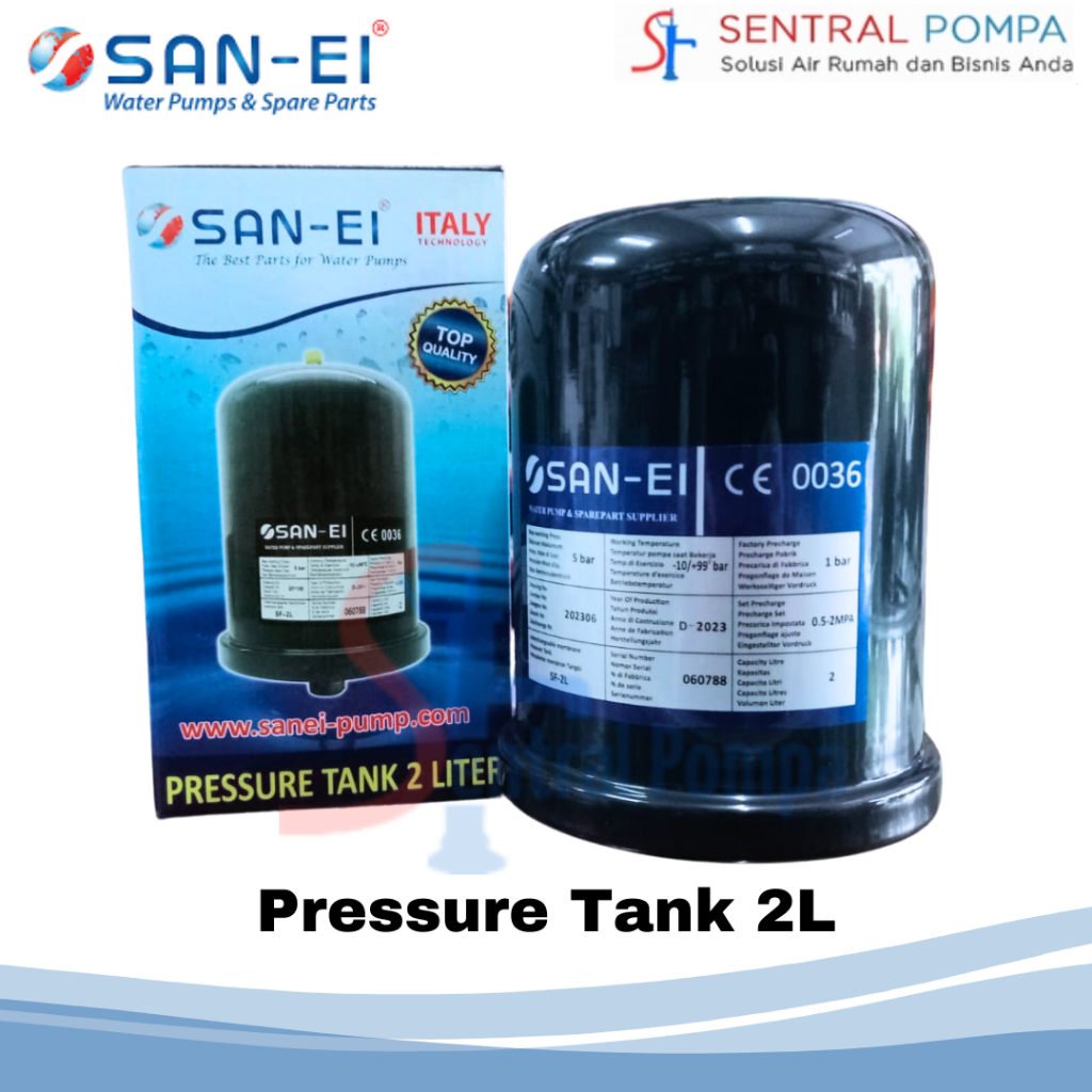 Jual Tangki 2 Liter San-Ei / Tabung Angin Pompa Air Small Pressure Tank 2L Sanei | Sentral Pompa ...