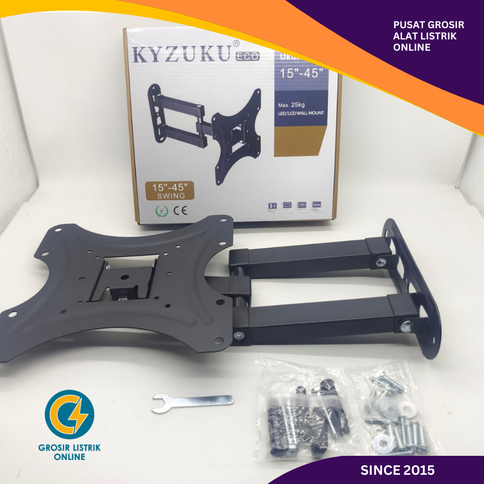 Jual BRACKET TV MONITOR SWIVEL 45 INCH 15 20 32 42 45 IN LED BISA MAJU ...