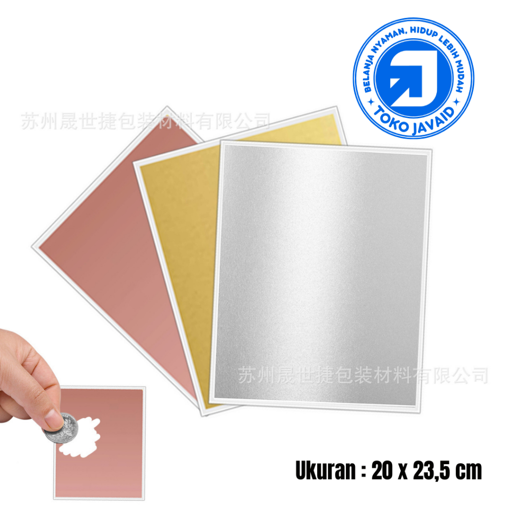 Jual JAVAID Scratch Pin Label Stiker Gosok Size Jumbo (20x23,5cm ...