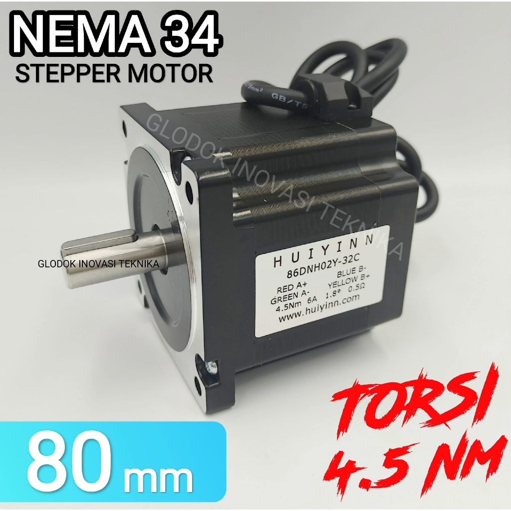 Jual Dinamo Motor stepper steper 86 nema 34 nema34 CNC Router 2 phase 1 ...