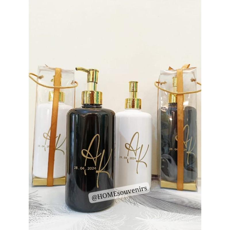 Jual SOUVENIR BOTOL SABUN CAIR PUMP 500ML GLOSSY CUSTOM NAMA DAN LOGO ...