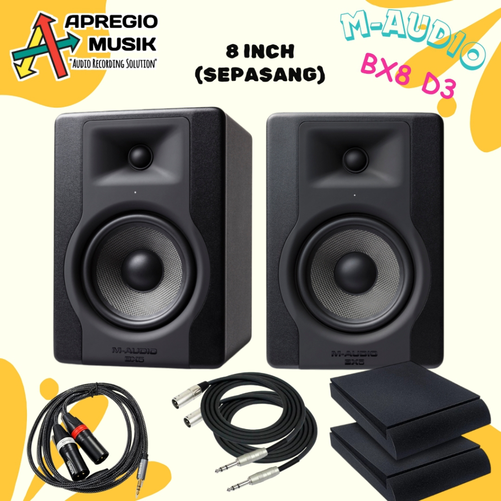 Jual Maudio M-AUDIO BX8 D3 Speaker Monitor 8 inch Flat recording ...