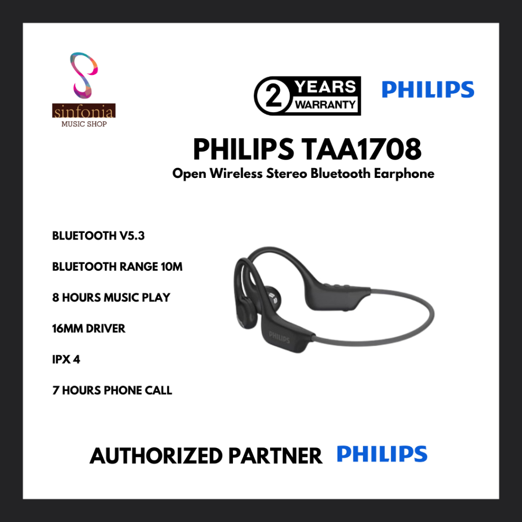 Jual Philips TAA1708 Open Wireless Stereo Bluetooth Earphone | Shopee ...