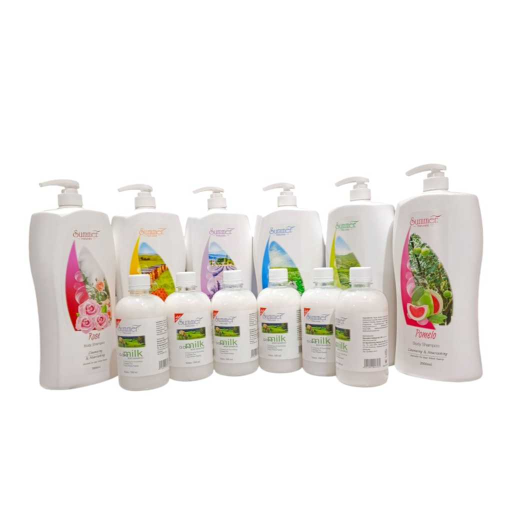 Jual SUMMER Natule Varian Body Shampoo 2000ml + Free 500ml goat milk ...