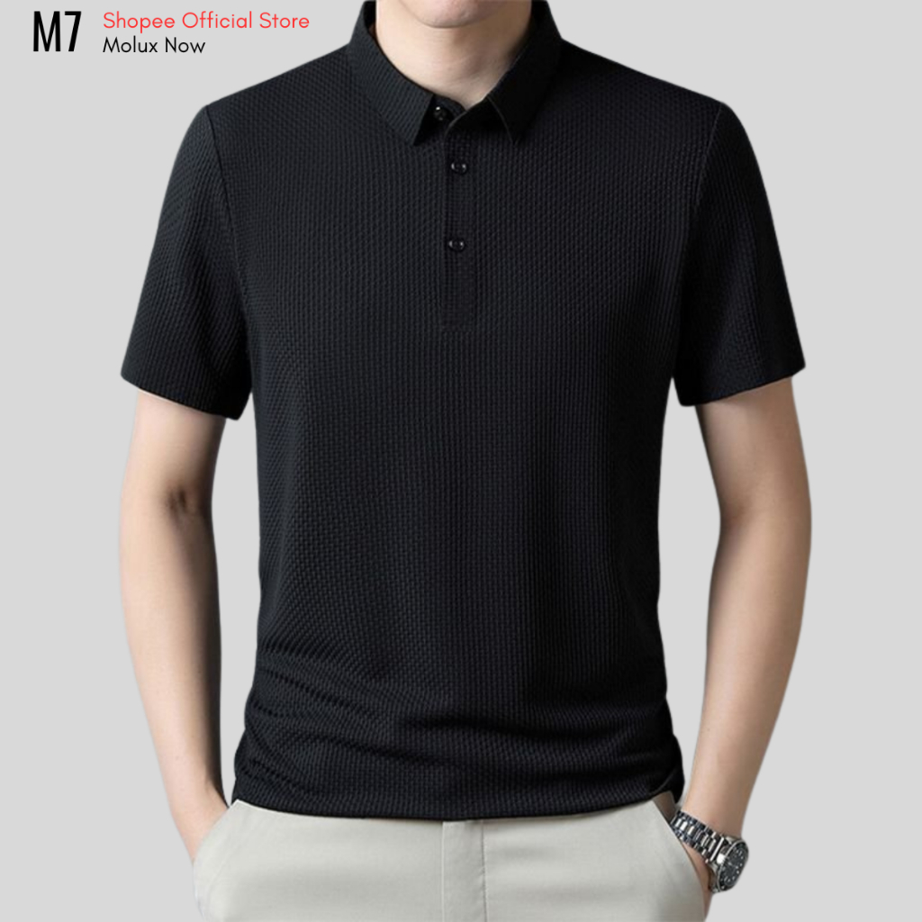 Jual Kaos polo pria lengan pendek polos dari Molux7. Kaos polo slimfit ...