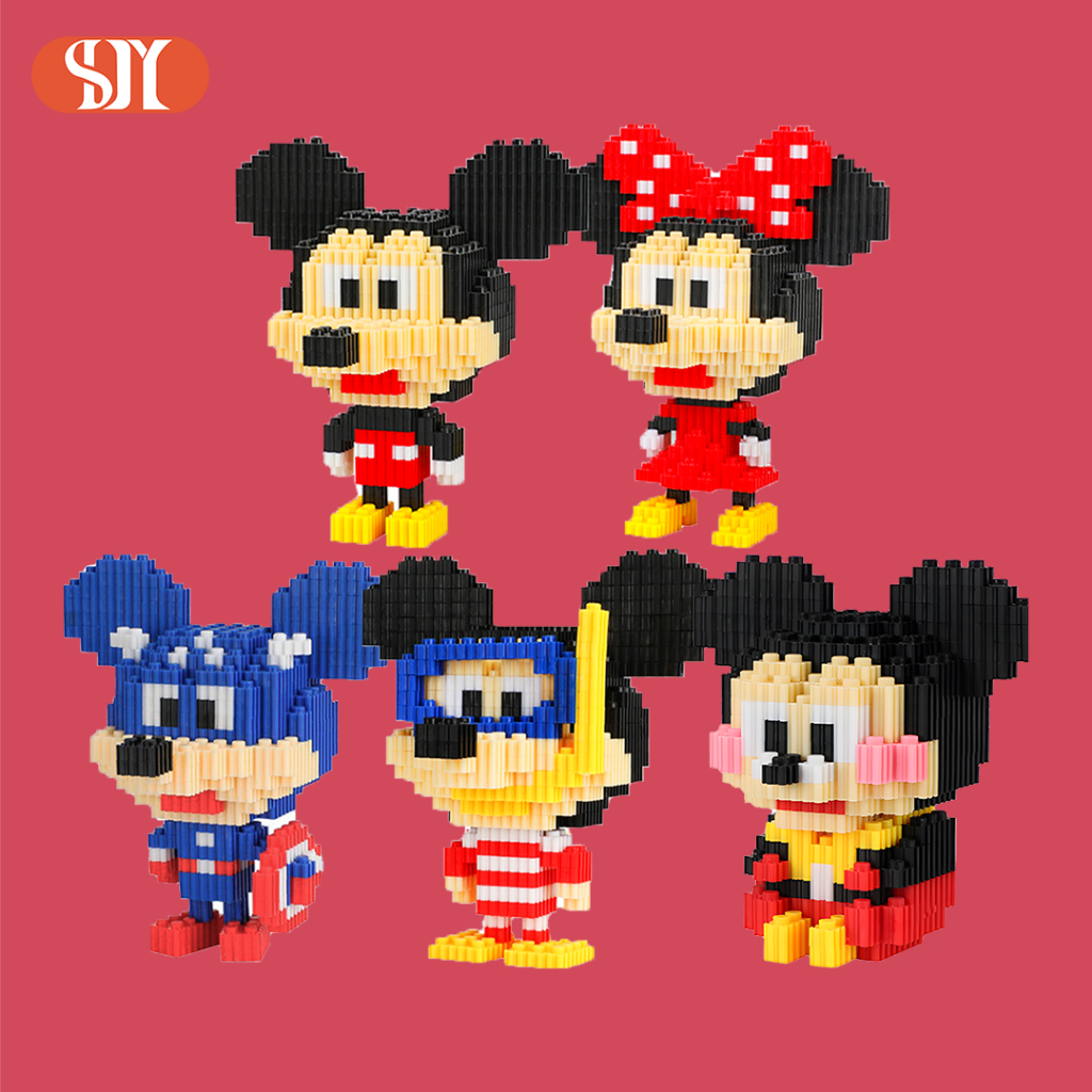 Jual Nano Blocks Bricks Disney Mickey & Minnie Mouse Mini 3D Model ...