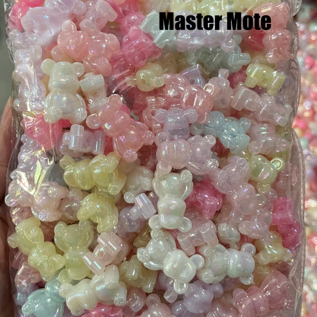 Jual mote manik boneka jelly bear ab metalik mix warna 1 pon | Shopee ...