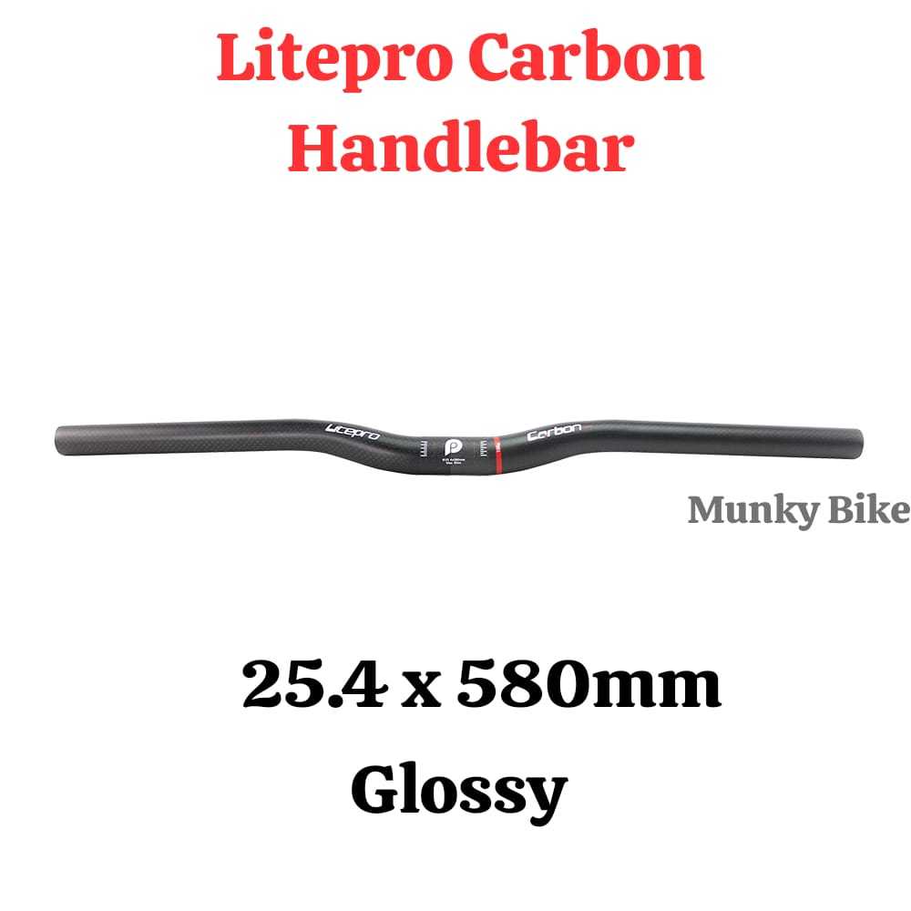 Jual Litepro Low Rise Handlebar Stang Carbon Superlight 25.4 x 580 mm ...