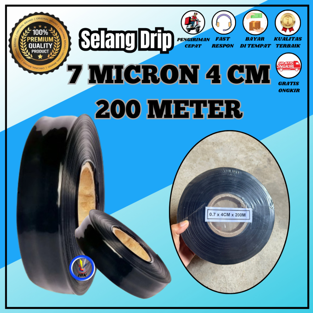Jual Selang Drip 7 micron 4 cm 200 meter - Pipa 3/4 inch IBK_123 | Shopee Indonesia