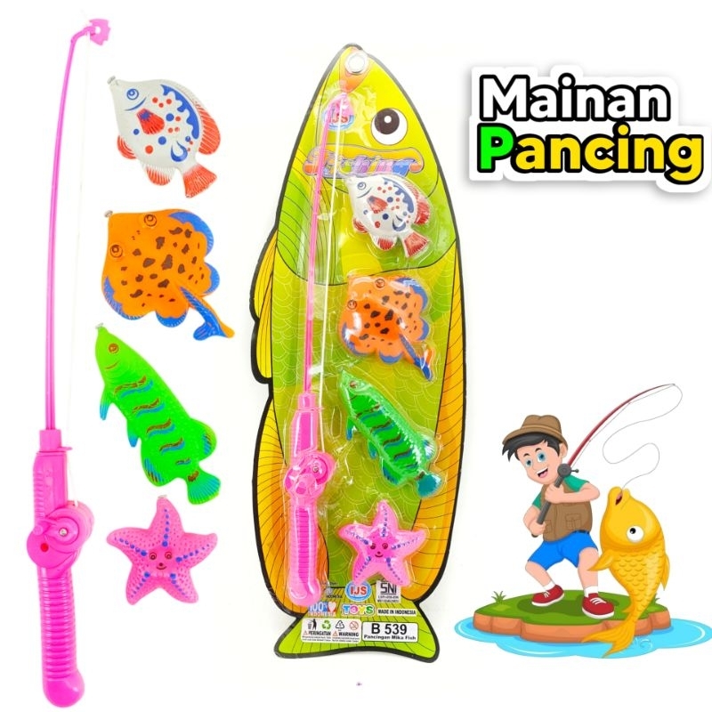 Jual Mainan Pancing Ikan Magnet Plus Joran Set B539 | Shopee Indonesia