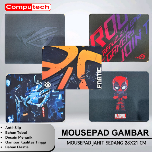 Jual Mousepad Gaming Gambar Jahit | Mousepad Corak Motif | Shopee Indonesia