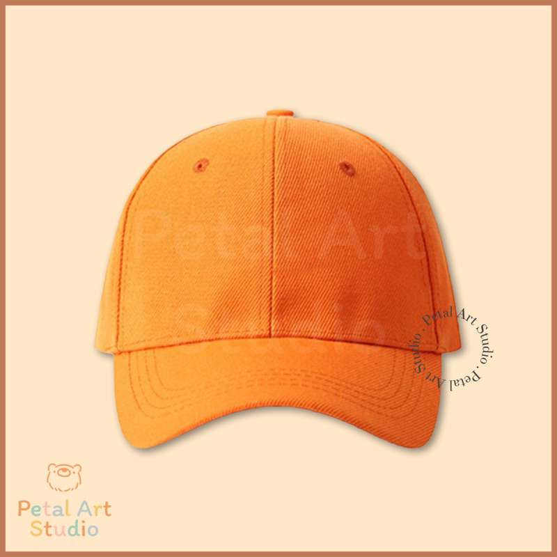 Jual Petal Art Studio Topi Baseball Cap Orange Polos (PLAIN) 10 warna ...