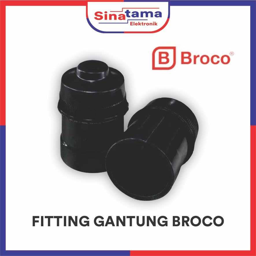 Jual Fitting Gantung Hitam BROCO E27 ORIGINAL | Shopee Indonesia