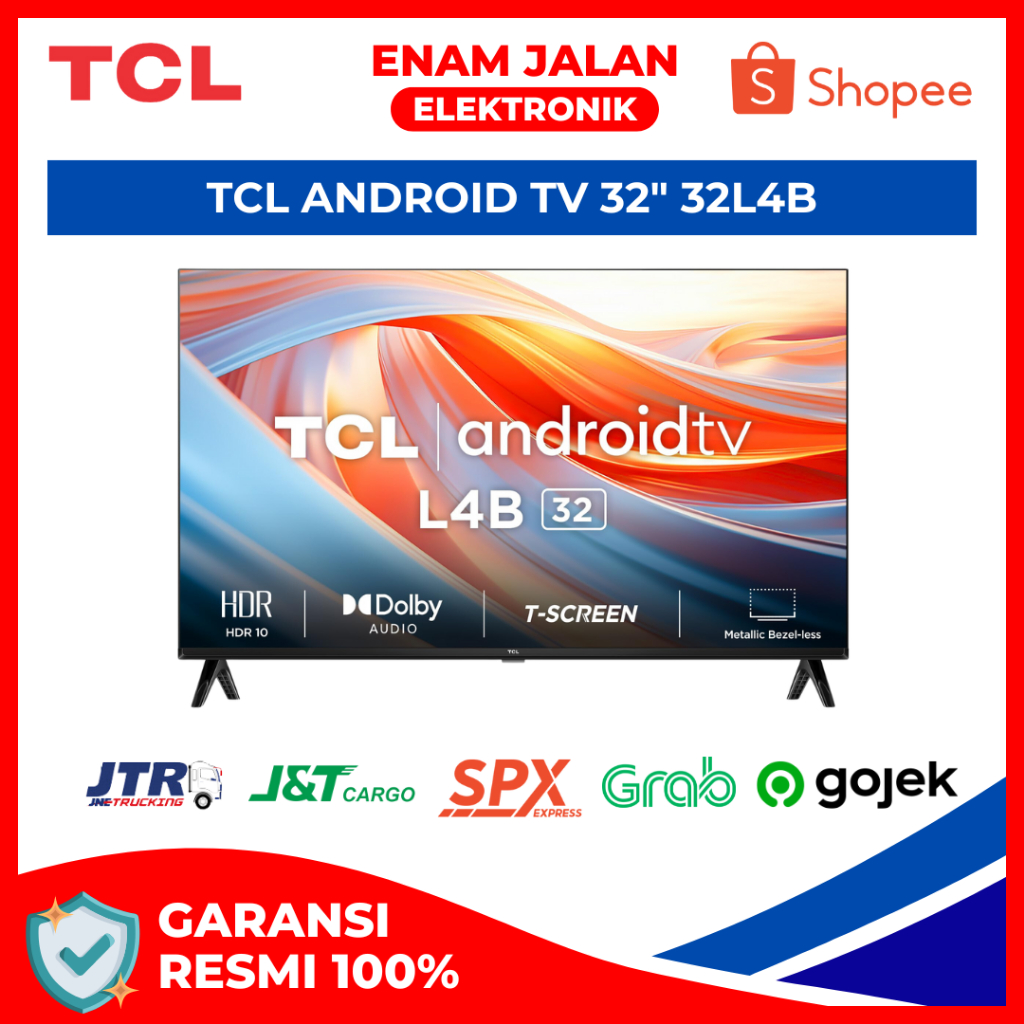 Jual TCL 32L4B Android Smart LED TV 32 Inch HDR Netflix Youtube Wifi ...