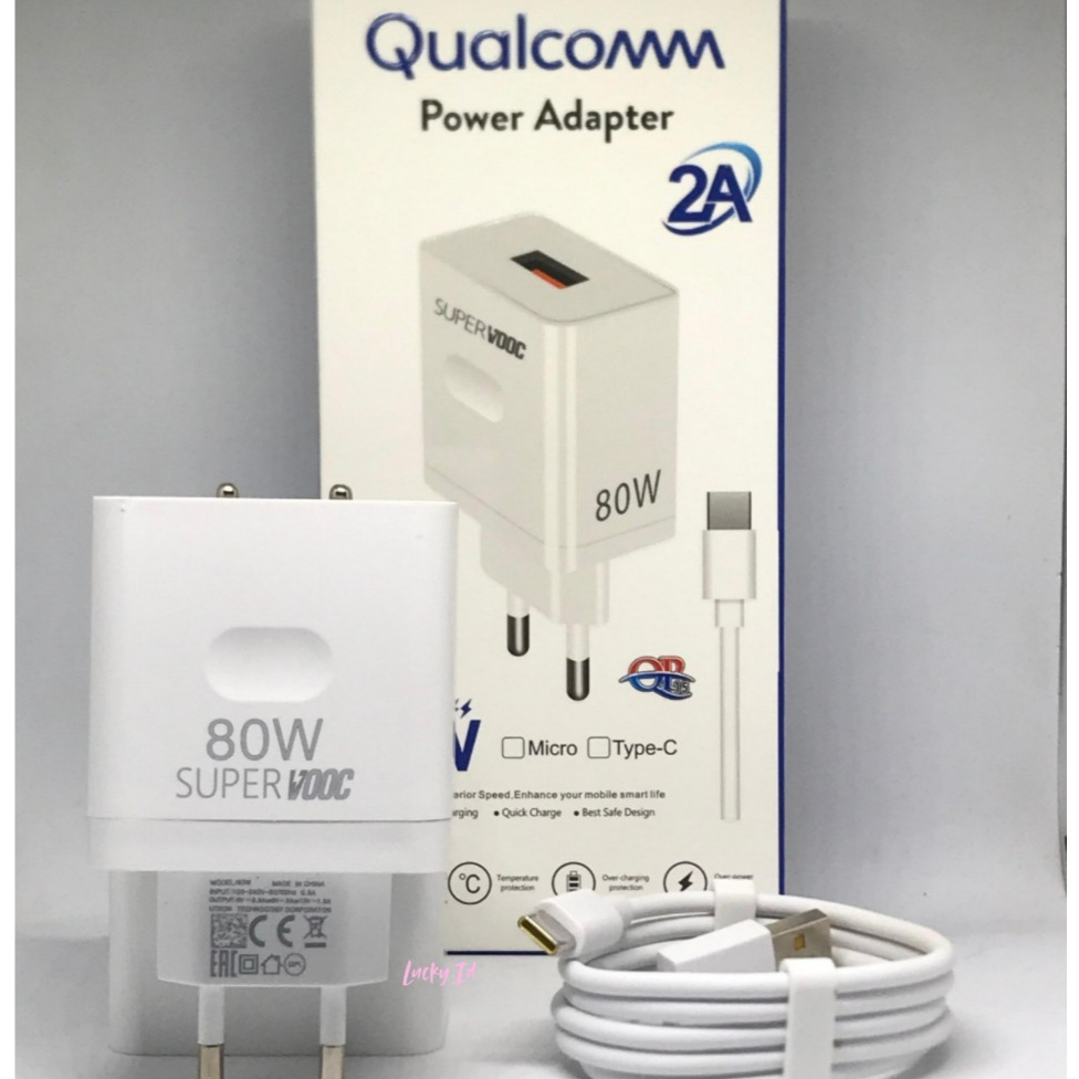 Jual Charger Qualcomm 80W Micro USB & Type C Support Fast Charging 80 ...