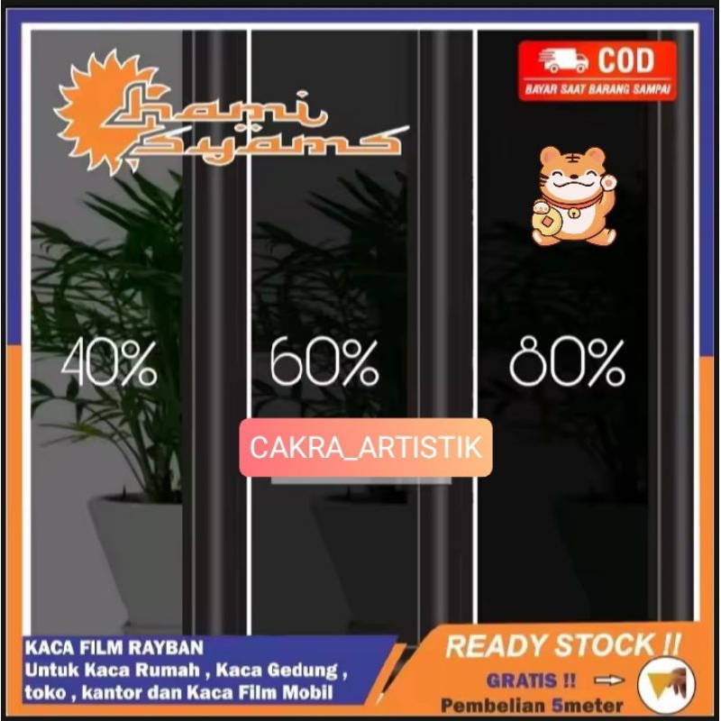 Jual kaca Film Riben Hitam Penangkal Panas Matahari | Shopee Indonesia